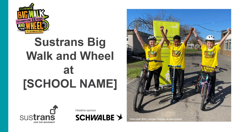 Resources - Sustrans Big Walk and Wheel 2024